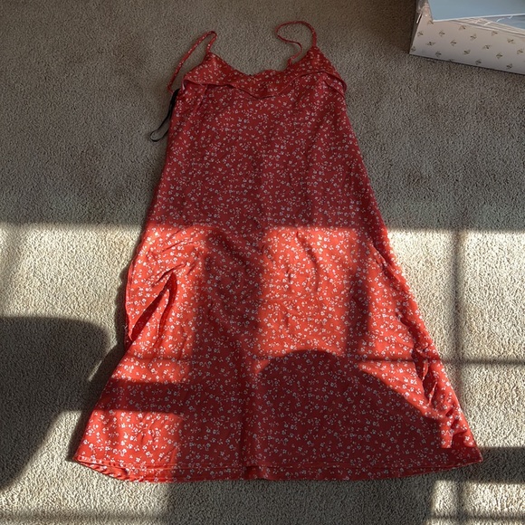 Forever 21 | Dresses | This Is A Red Orange Dress With Blue White ...
